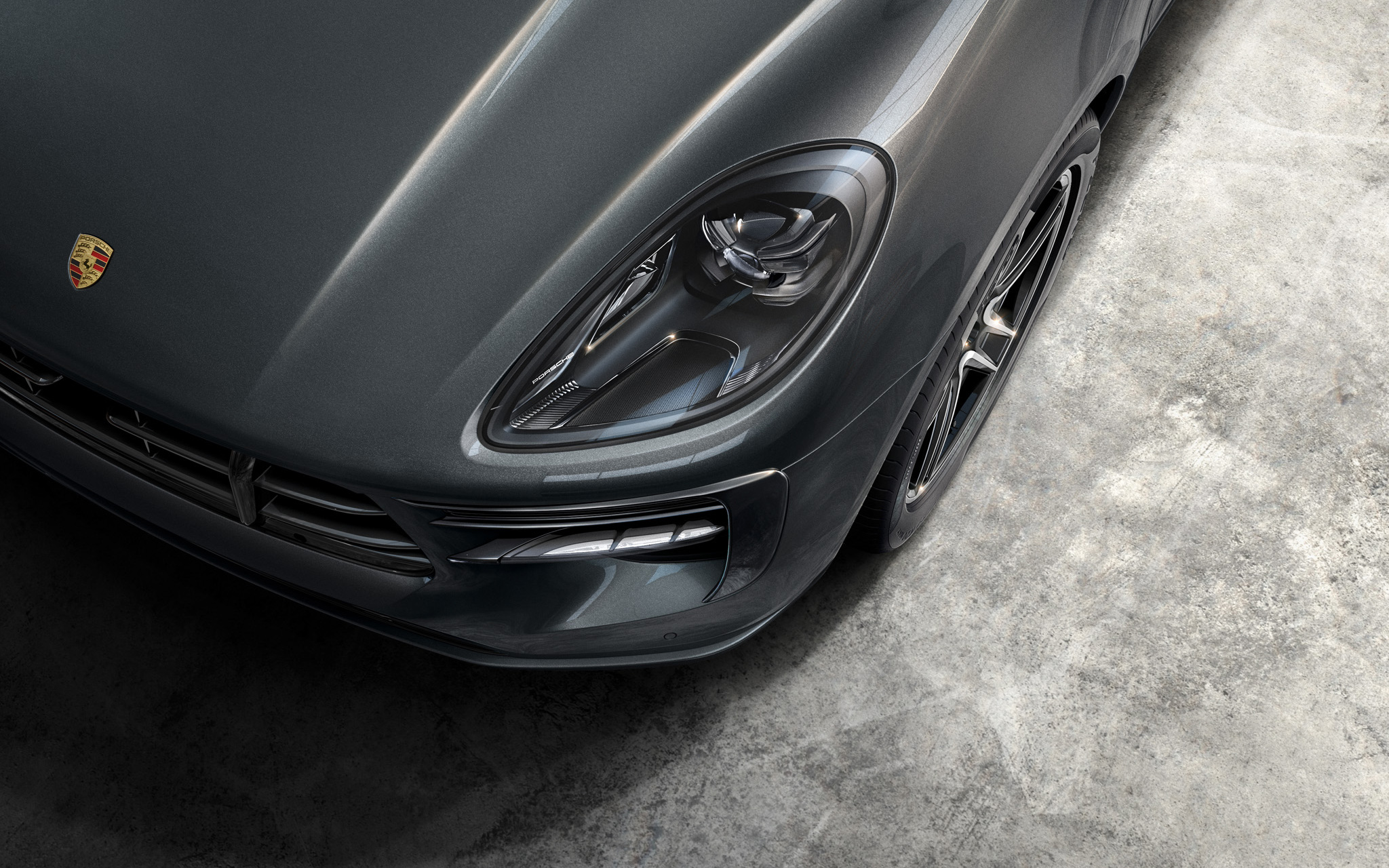 Porsche Macan LED headlights Dark-Tinted Porsche Dynamic Light System ...