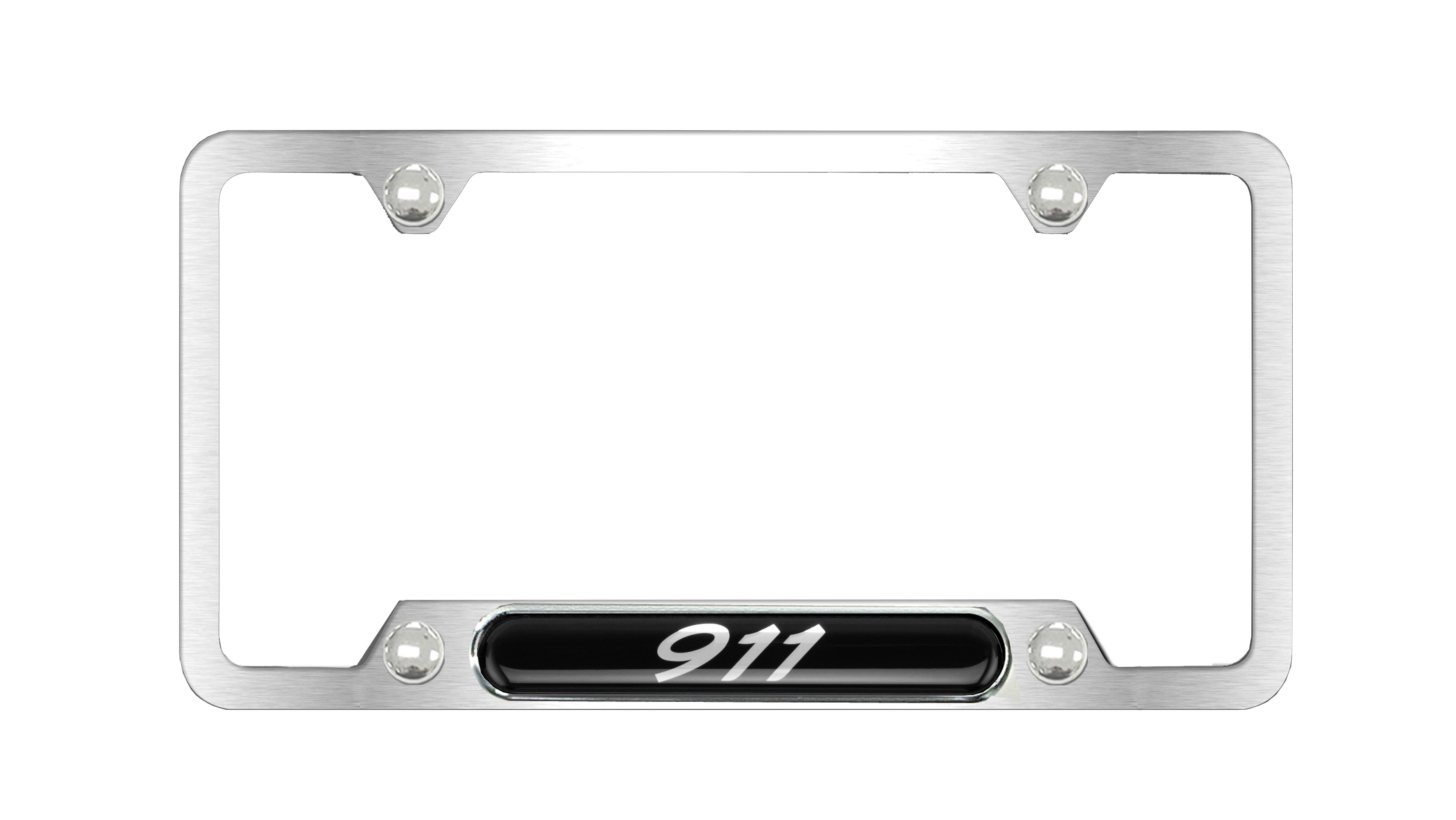Porsche "911" Stainless-Steel License Plate Frame: RACCAR Automotive