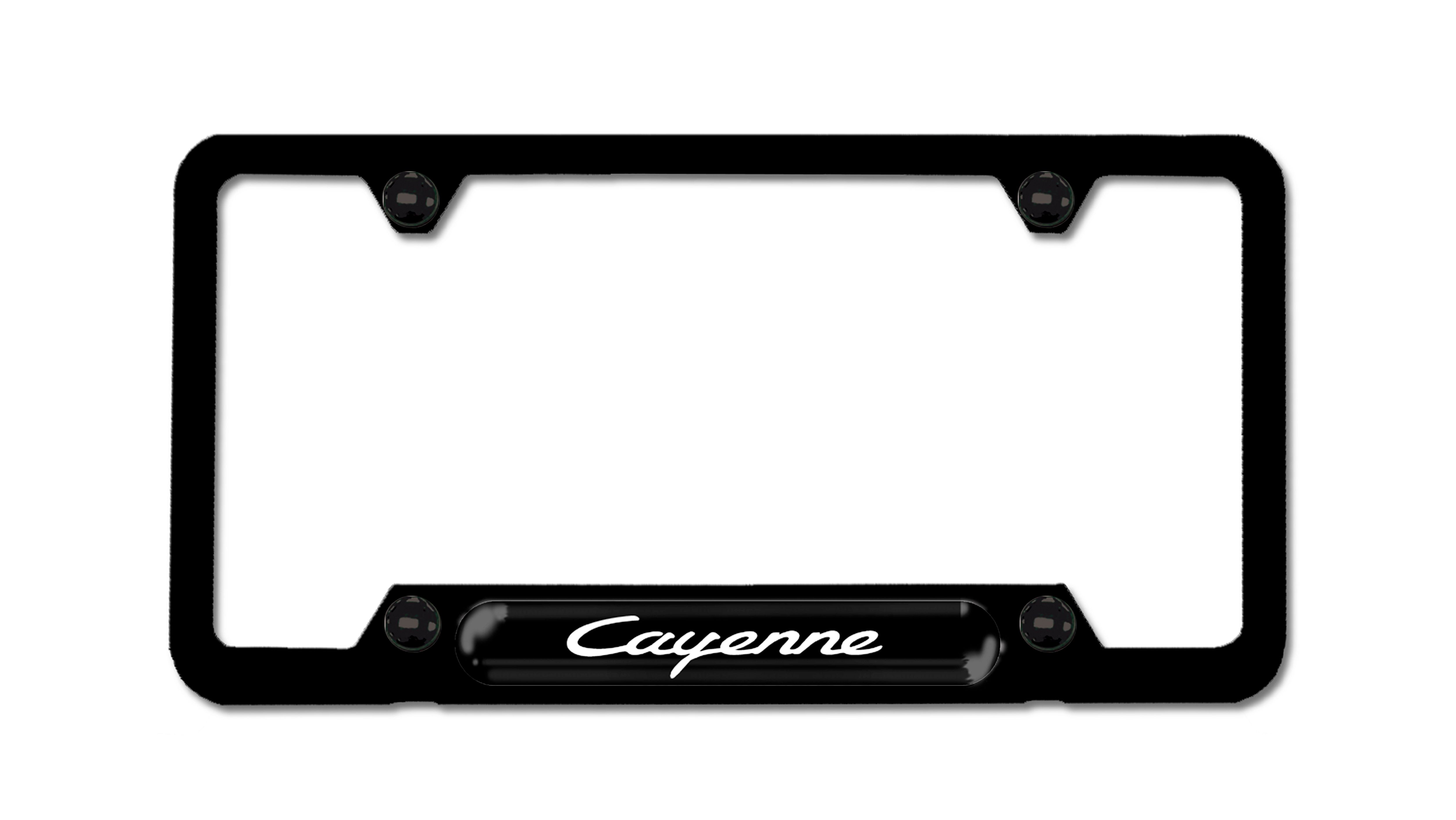 Porsche "Cayenne" Stainless-Steel License Plate Frame: RACCAR Automotive