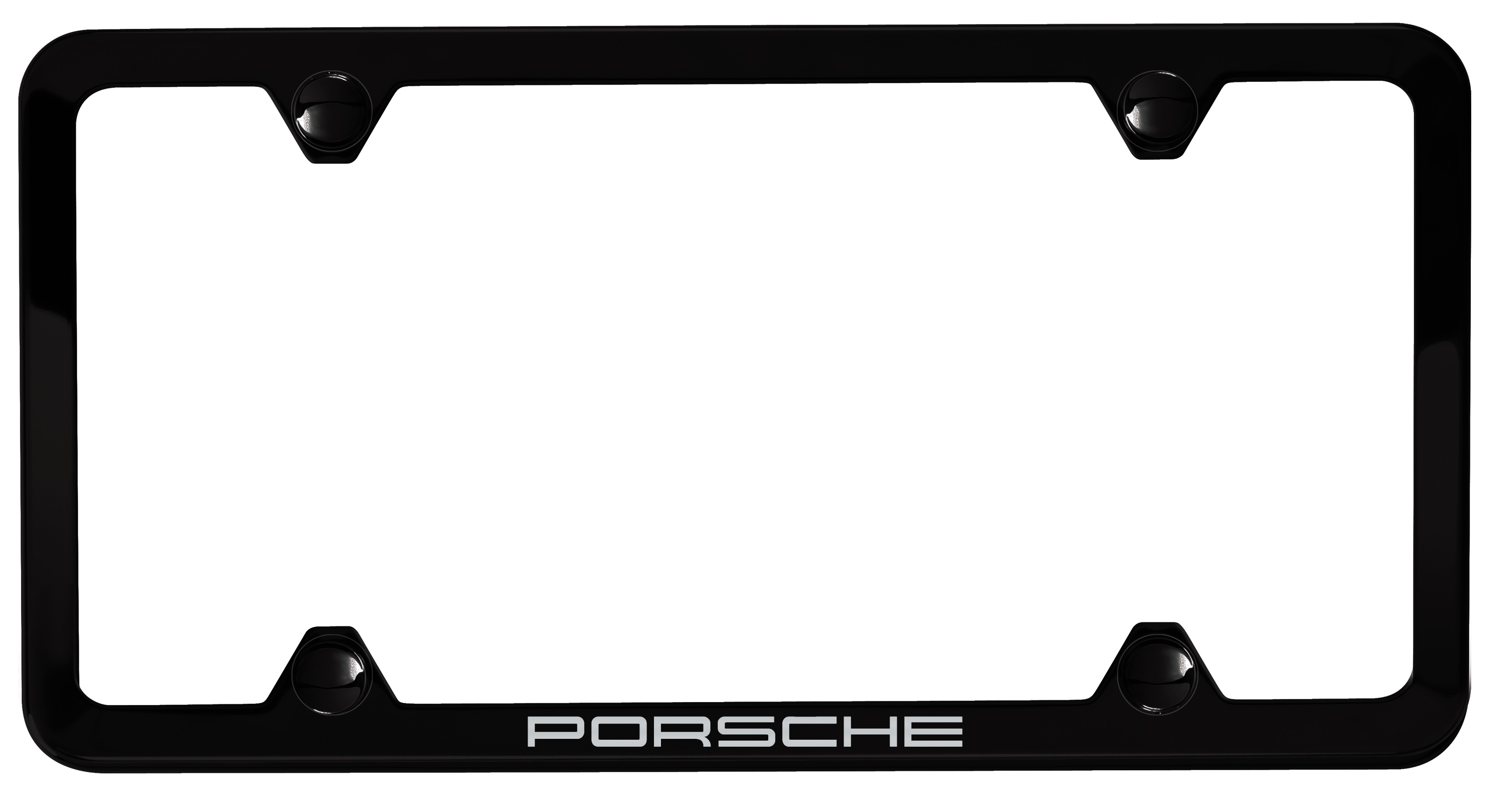Porsche Slimline "PORSCHE" Stainless-Steel License Plate Frame: RACCAR ...