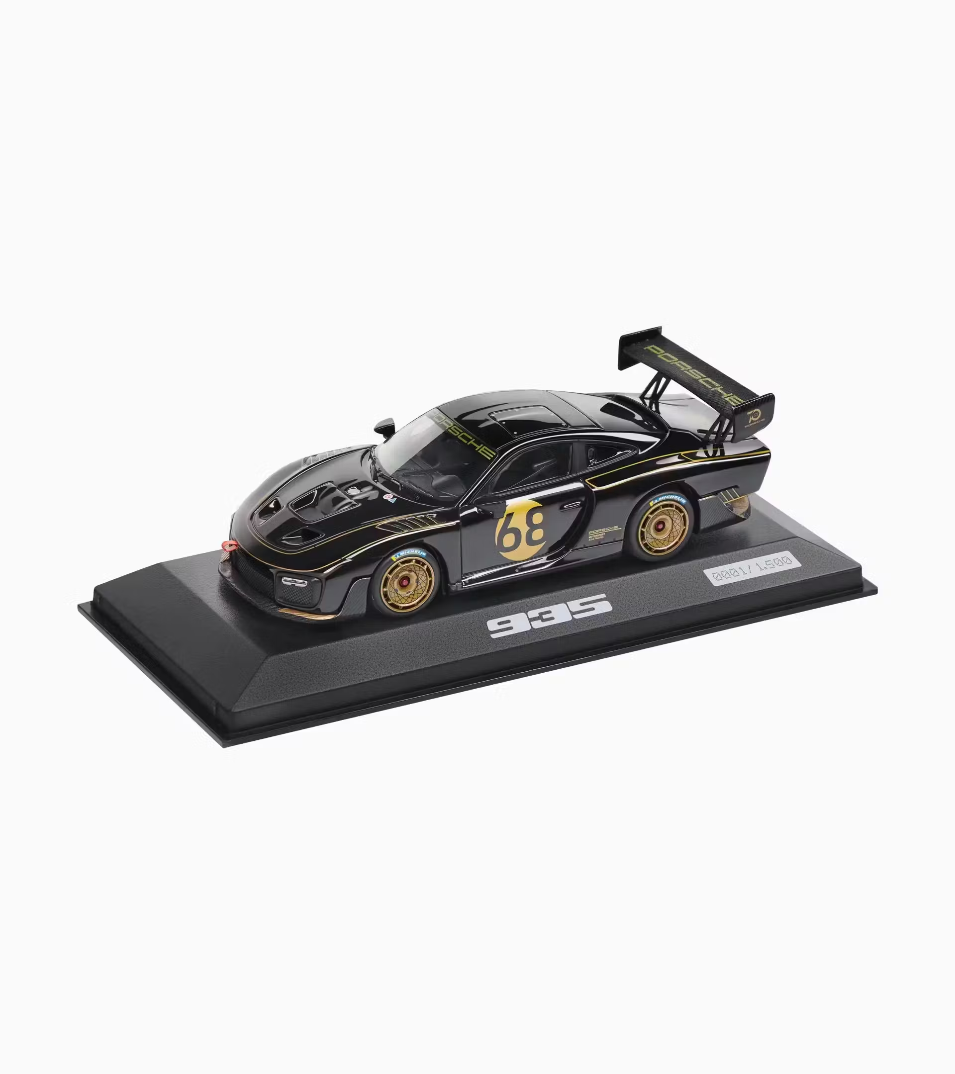 Porsche 935 Black & Gold Race Model Car: RACCAR Automotive