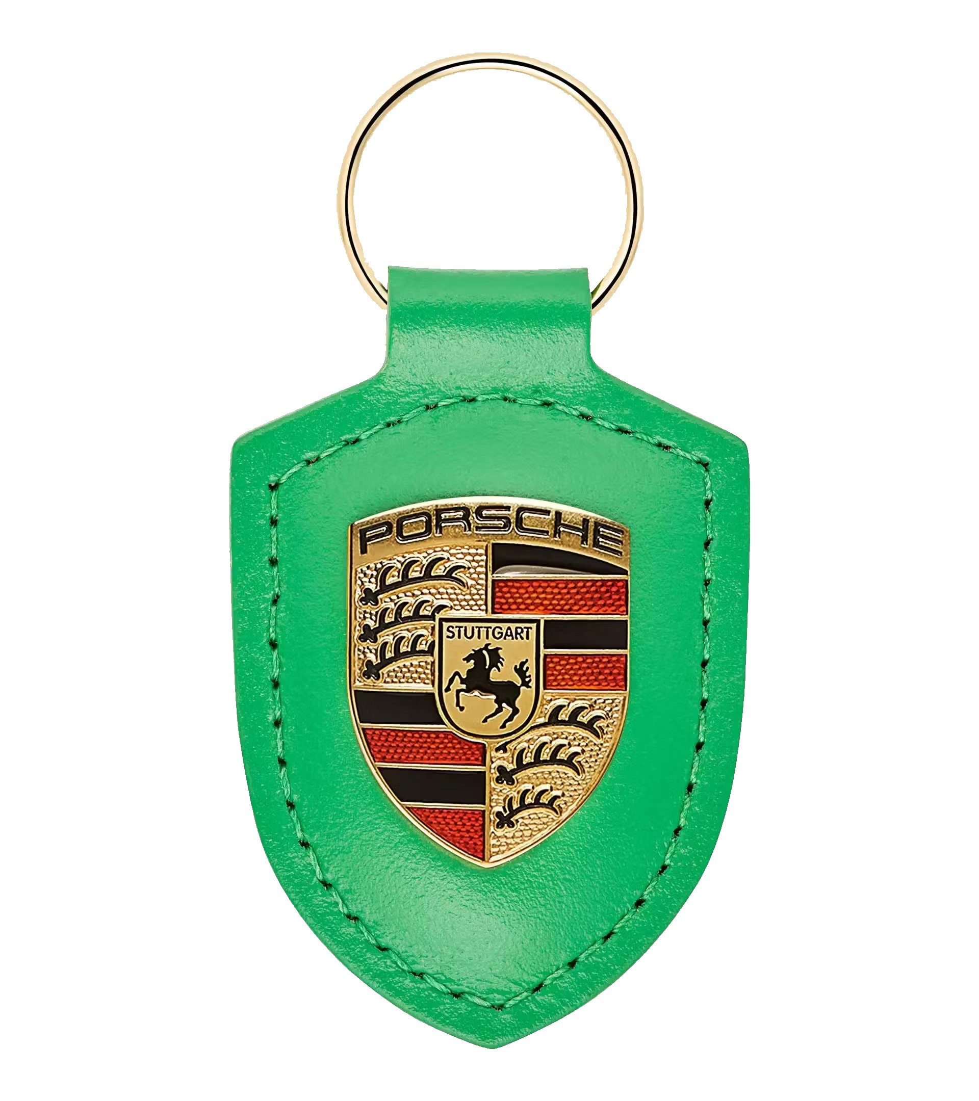Porsche Crest Key Ring - Python Green: RACCAR Automotive