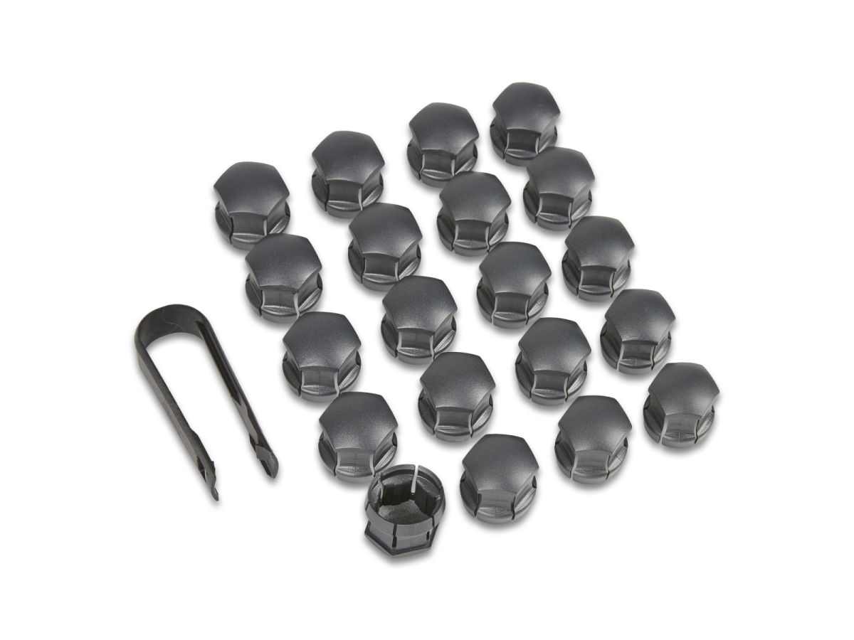 Volvo Matte Grey Plastic Lug Bolt Protective Caps - 31660916: RACCAR ...