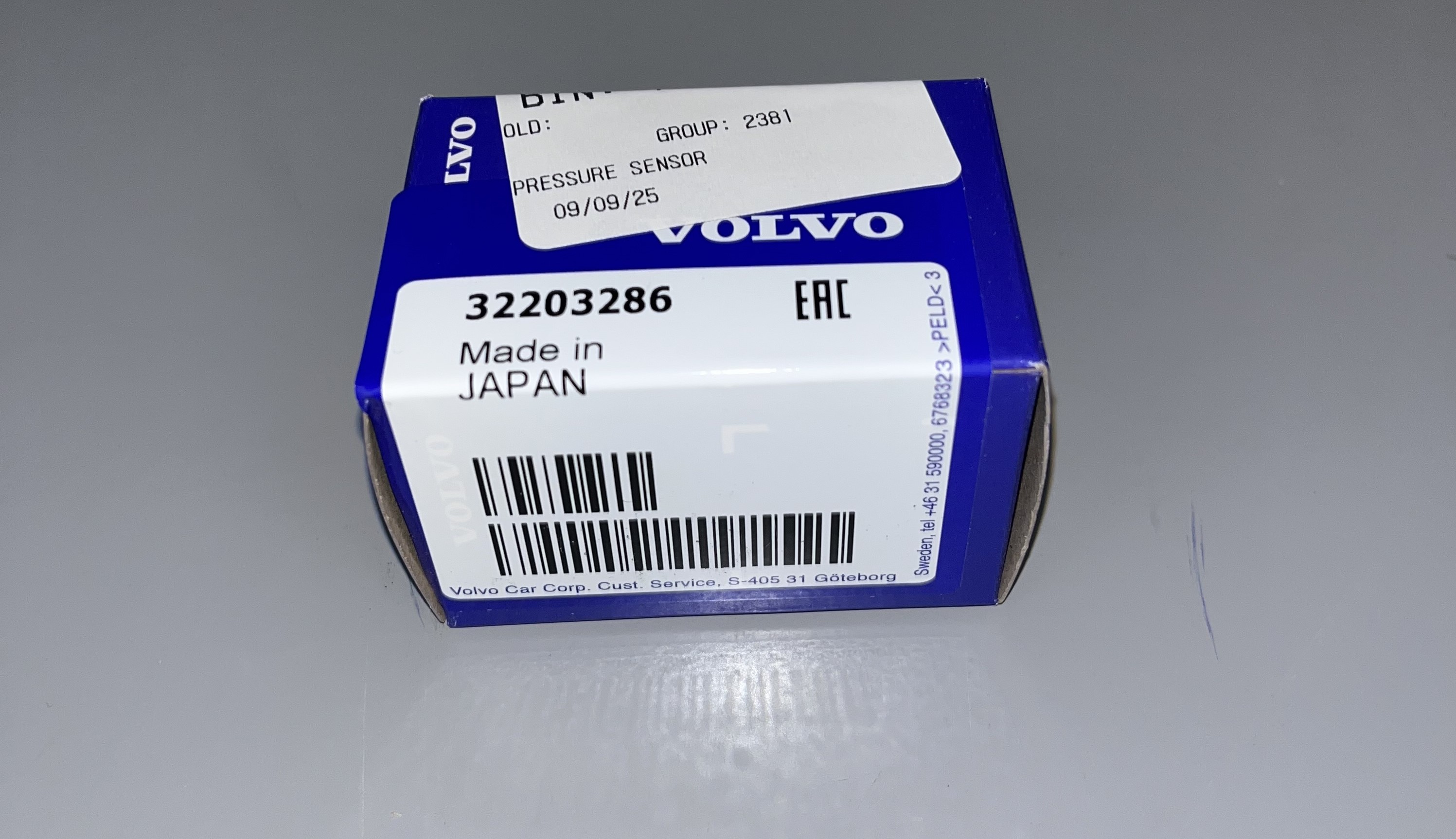 Volvo Genuine High Pressue Fuel Pipe Pressure Sensor - 32203286: RACCAR ...