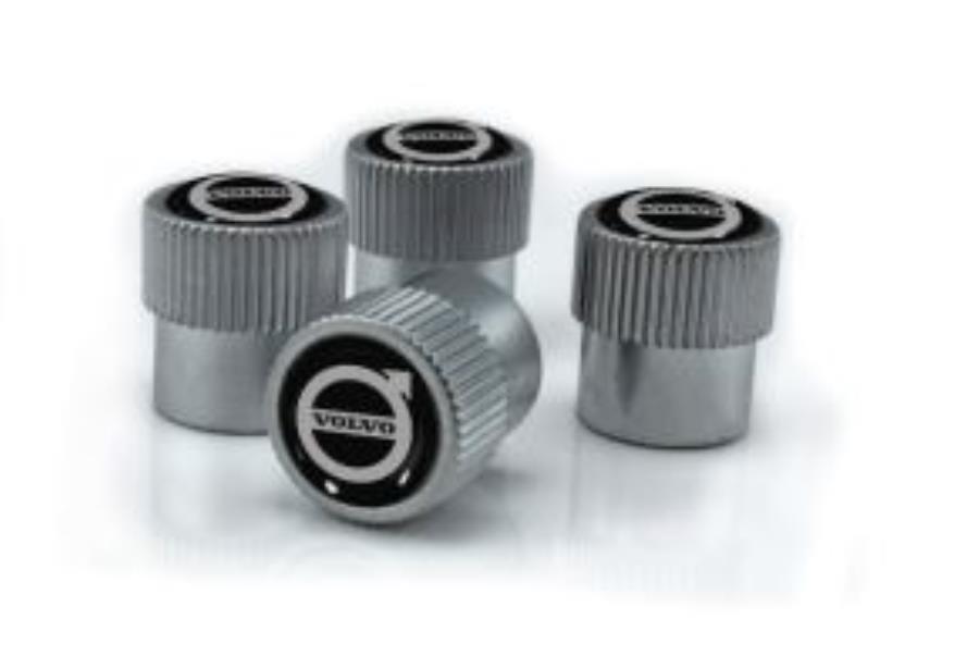 Volvo Valve Stem Caps - Silver - 8640123: RACCAR Automotive